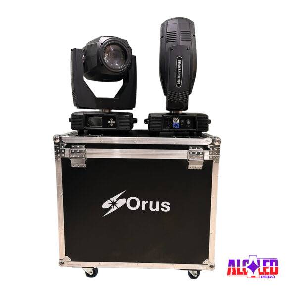 Kit 2 Cabezas Móviles Orus Beam 380W 𝟑 𝐄𝐧 𝟏 + Flightcase - ALCALED PERÚ