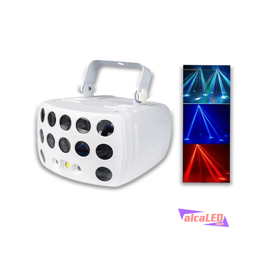 DERBY LED + LÁSER RG BLANCO 3EN1 - ALCALED PERÚ