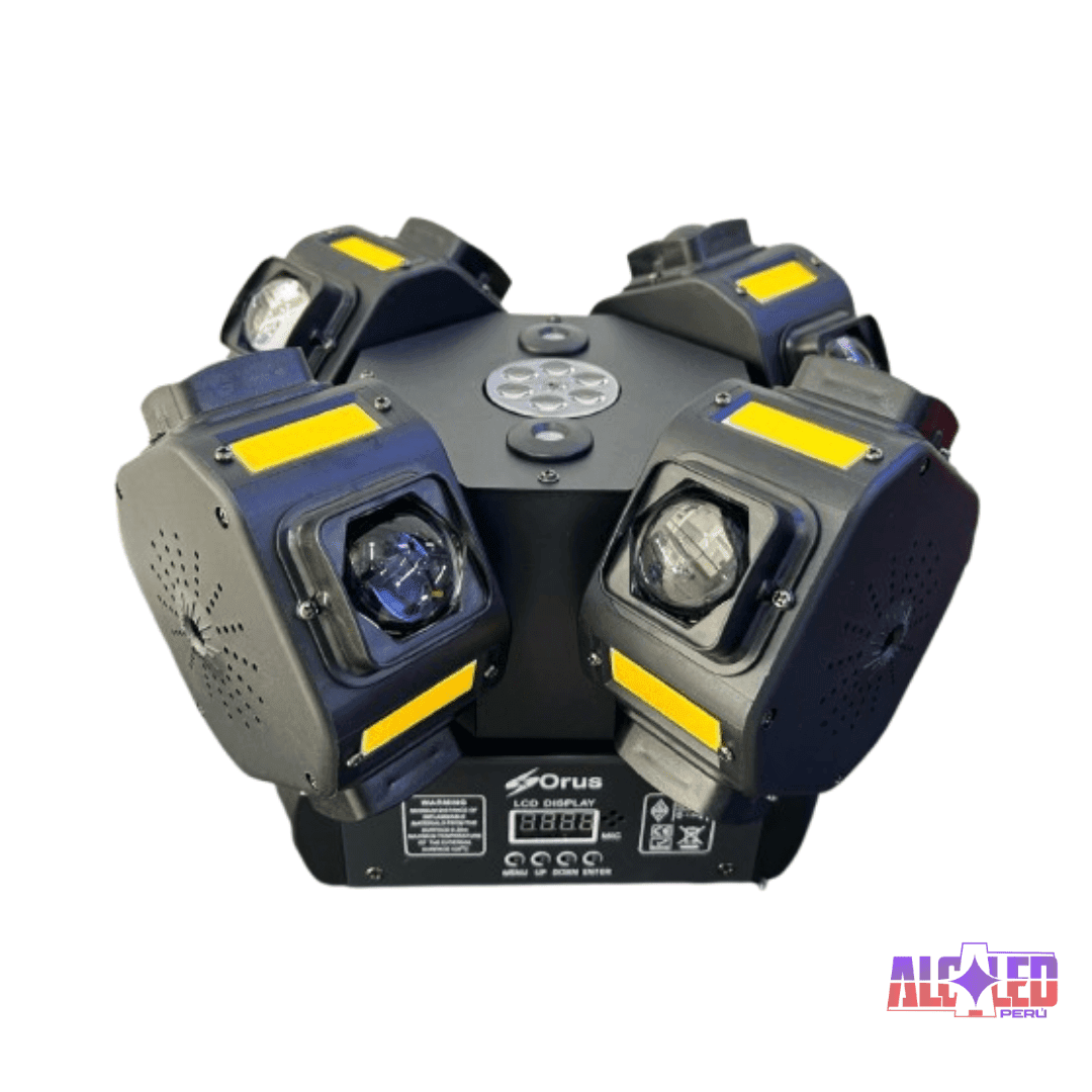 EFECTO LED 4 CABEZAS CON GOBO - ALCALED PERÚ